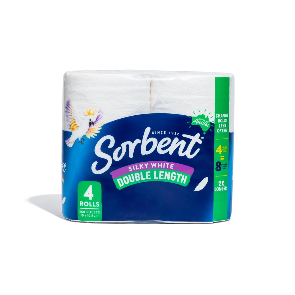 Silky White Double Length Toilet Rolls